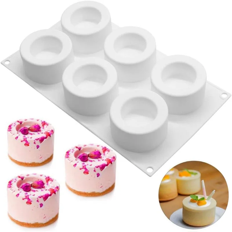Reusable-6-Cavity-Cylinder-Cup-Shape-Mousse-Cake-Mold-For-Making ...