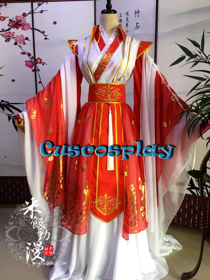 Kostum Cosplay Xie Lian uniseks, kostum Cosplay Hanfu Tian Guan Ci Fu ...