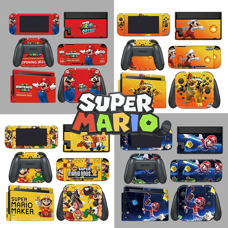 Pegatina-de-piel-de-Super-Mario-Switch-para-Nintendo-Switch-carcasa-de ...