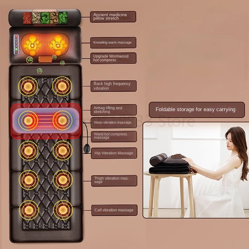 Multi-function-Body-Massager-Waist-Back-Cervical-Spine-Mattress-Pillow ...
