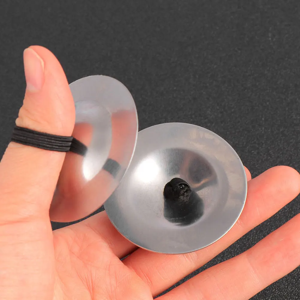 1Pair Delicate Band-Design Finger Cymbals Small Portable Percussion ...