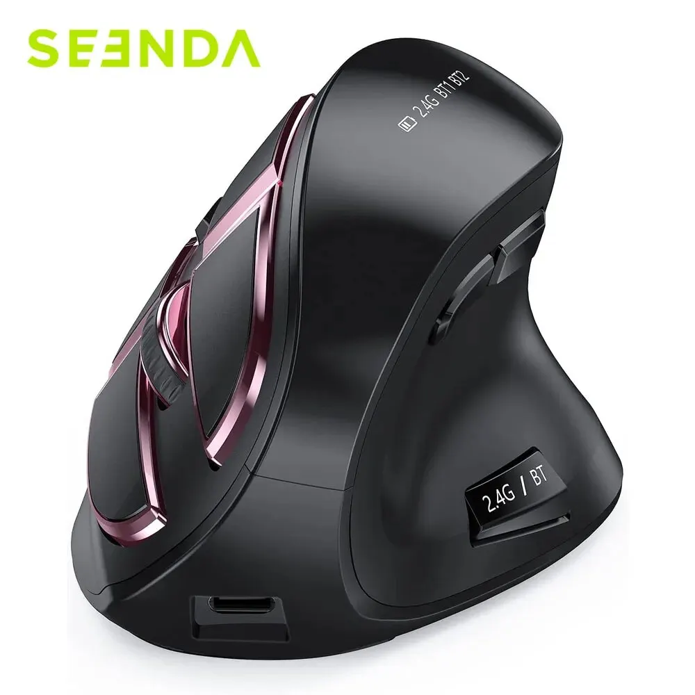 Seenda-Mouse-Vertical-Sem-Fio-Recarreg-vel-Ergon-mico-Bluetooth-5-0-USB ...
