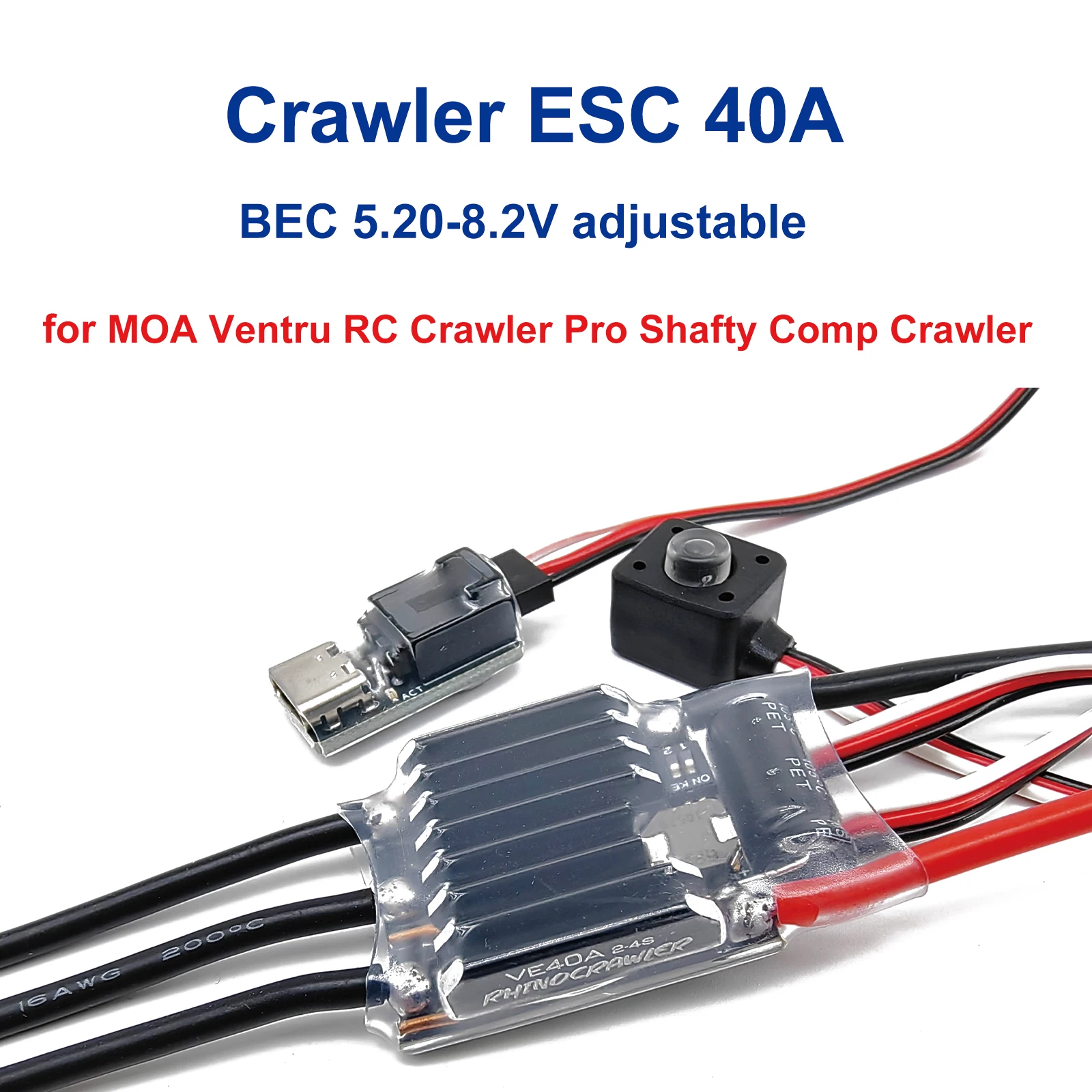 RhinoESC-Crawler-Car-Brushless-ESC-VE40A-AM32-BEC-5-2-8-2V-for-RC ...