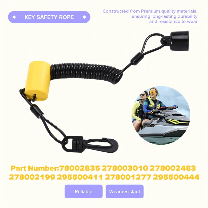 AUTO For BRP Seadoo Style Key Safety Lanyard- Antitheft Protection ...