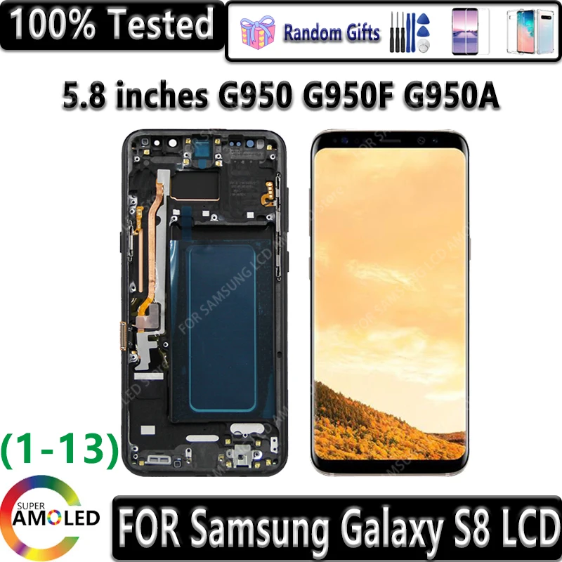 Original-Display-S8-Super-Amoled-LCD-For-Samsung-Galaxy-S8-G950A-G950F ...