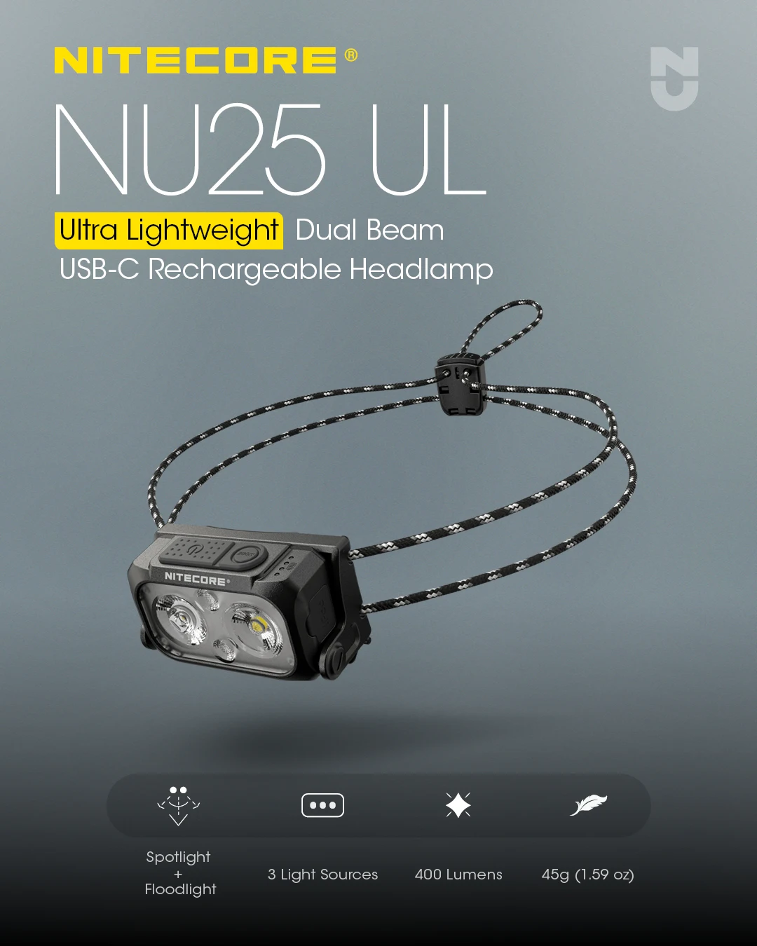 NITECORE NU25 UL налобный фонарь 400 люмен | AliExpress