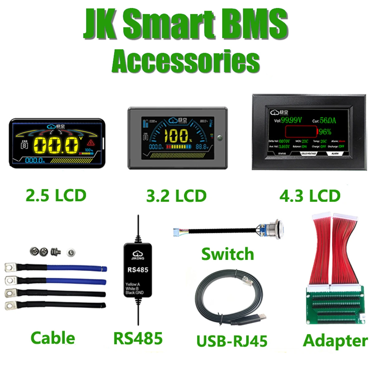JK-BMS-Accessories-RS485-Adapter-Lifepo4-Battery-Start-Switch-Display-3 ...