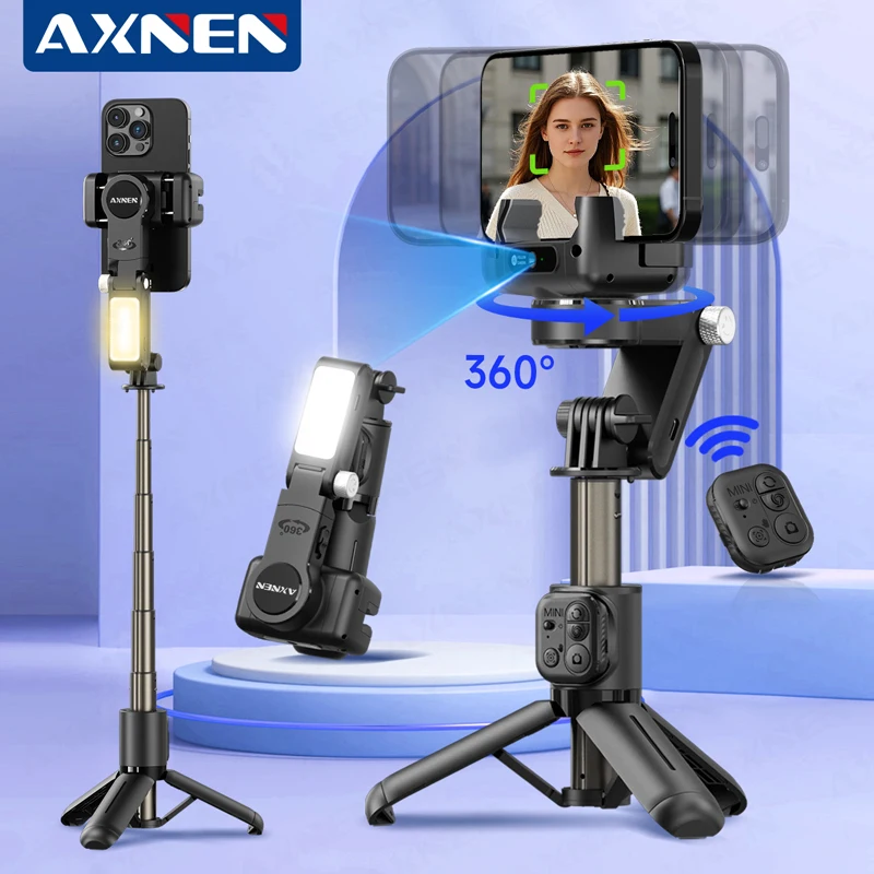 2025 Q19 AI Handheld Desktop Gimbal Stabilizer Tripod Face Tracking 360 ...
