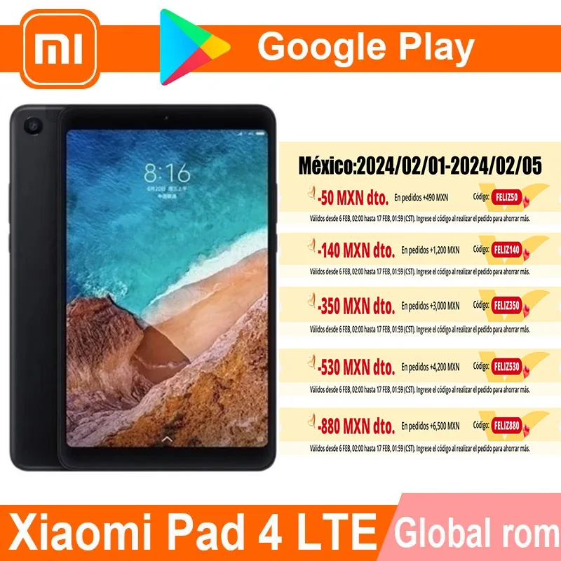 Xiaomi-Tableta-MI-Pad-4-de-8-pulgadas-dispositivo-LTE-con-ROM-Global ...