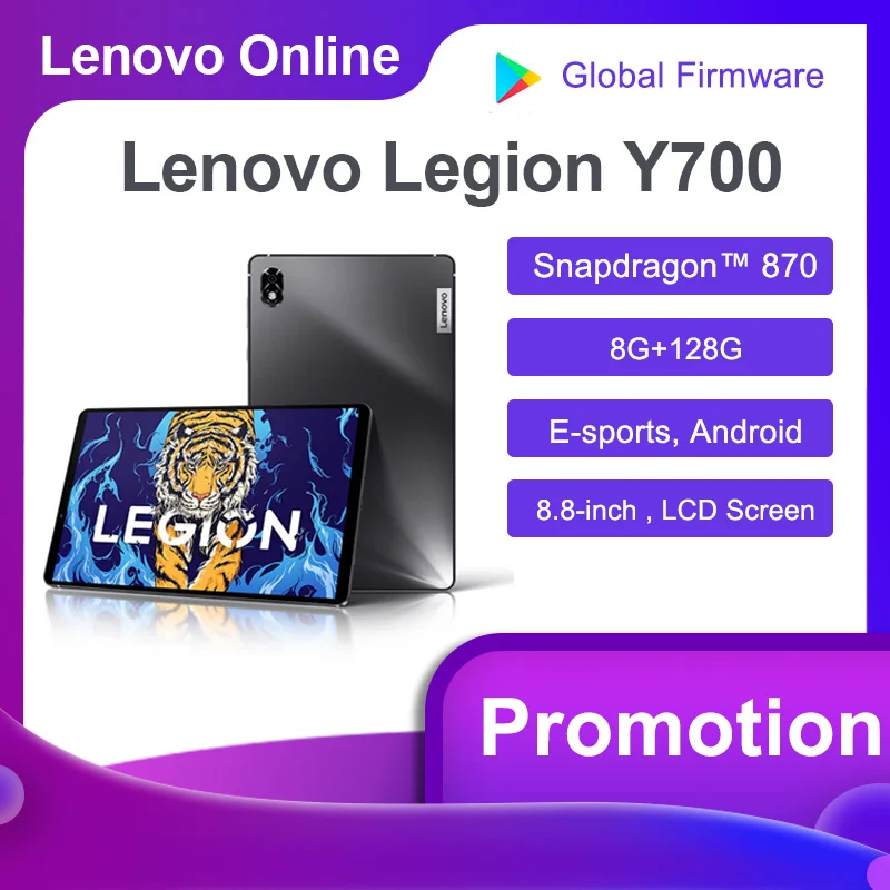 Global Firmware Lenovo LEGION Y700 8GB 128GB Gaming Tablet Legion 8.8 inch 6550mAh 45W Charging ...