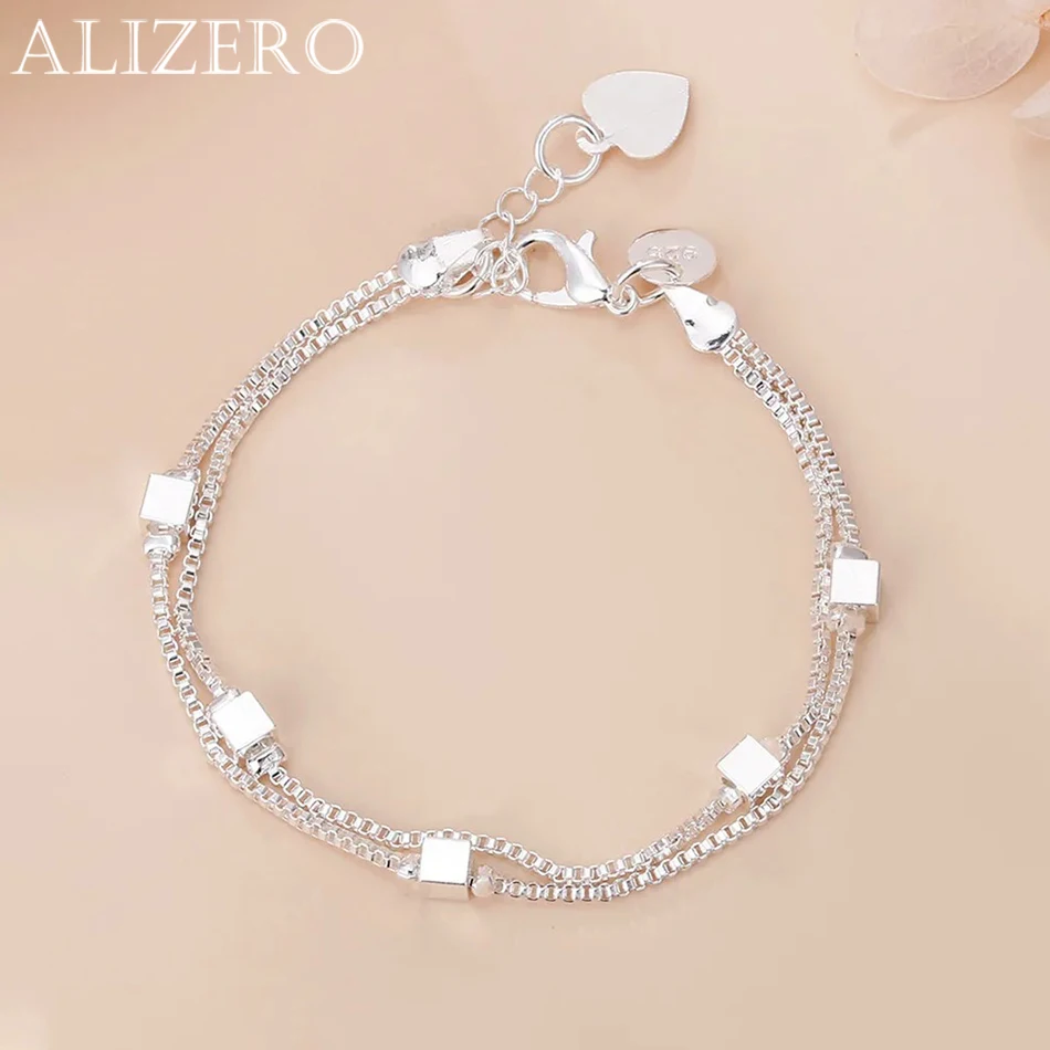 NEW Fine Original luxury 925 Sterling silver charm chain Bracelets for ...