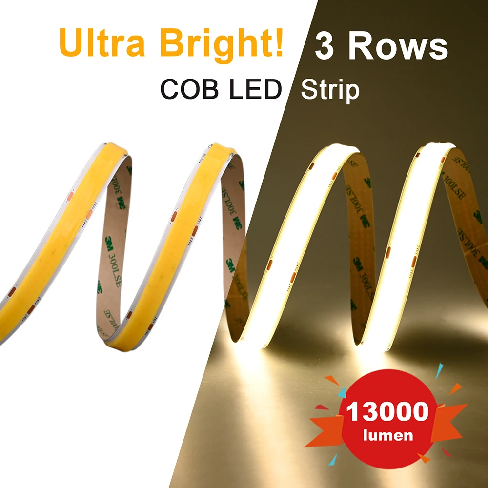 Tira-de-luces-LED-COB-ultrabrillantes-2600-l-menes-m-alta-densidad ...