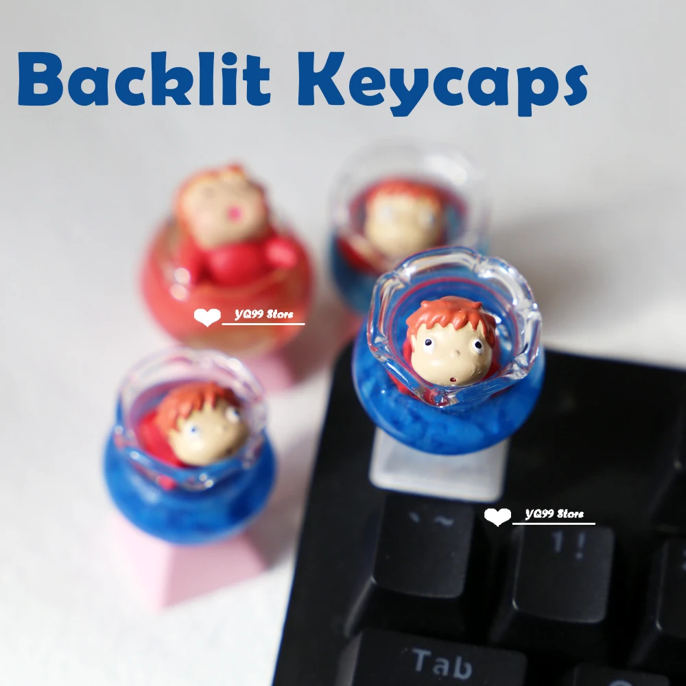Personality Mechanical Gaming Keyboard Keycap For Esc Cartoon Fish Tank ...
