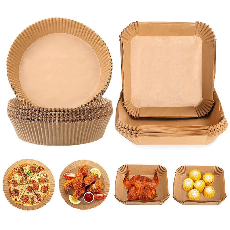 5/50pcs Air Fryer Paper Liner Non stick Air Fryer Parchment Paper ...