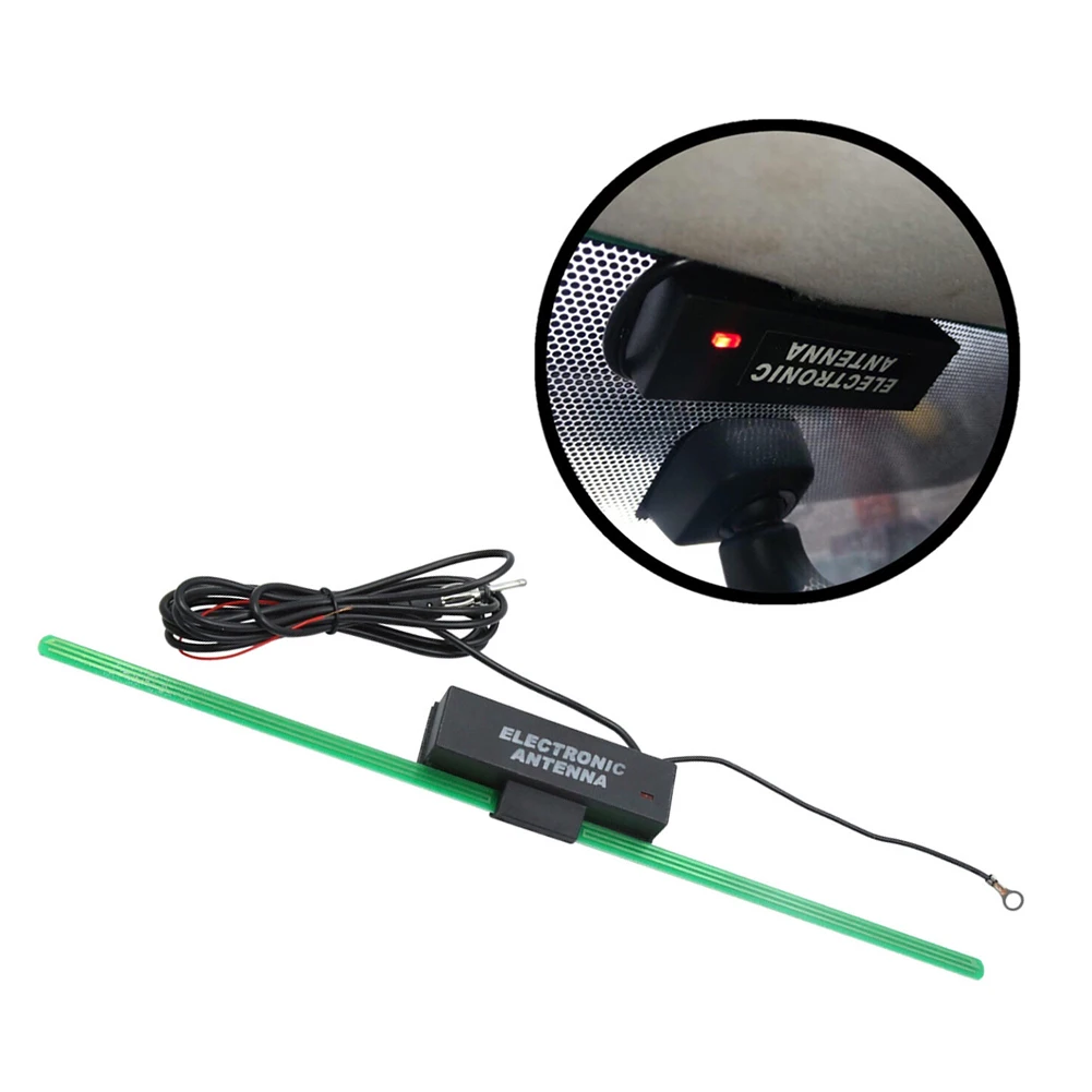 Car-Antenna-Windshield-Electric-Radio-12V-FM-AM-Aerial-Universal-Built ...