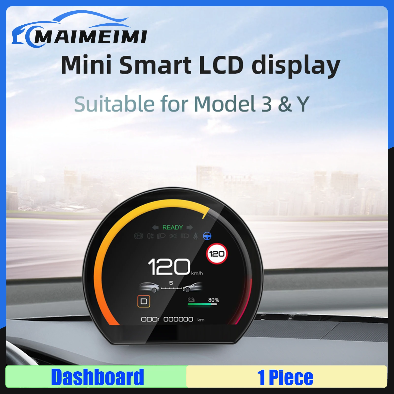 For-Tesla-Model-3-Y-Instrument-Smart-Mini-Car-HUD-3-54-Linux-Car-Meter ...