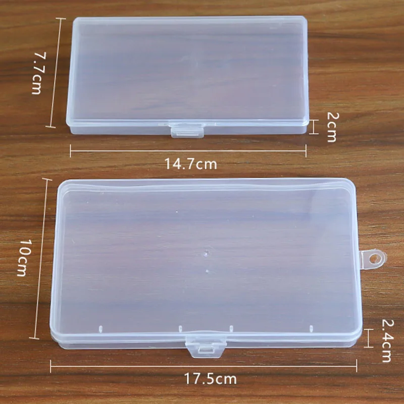Transparent-Plastic-Storage-Box-Organizer-Stickers-Box-Desktop ...