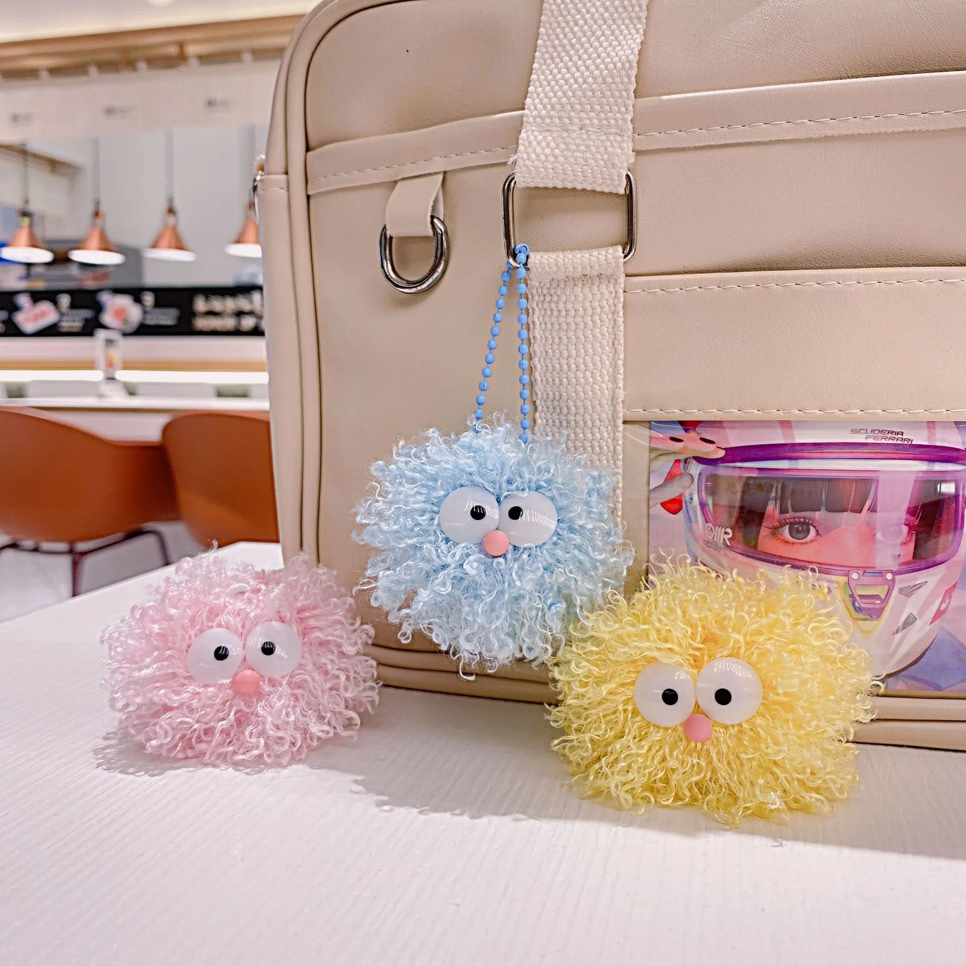 Creative-Hand-made-Explosive-Bird-Plush-Pendant-Keychain-Backpack ...