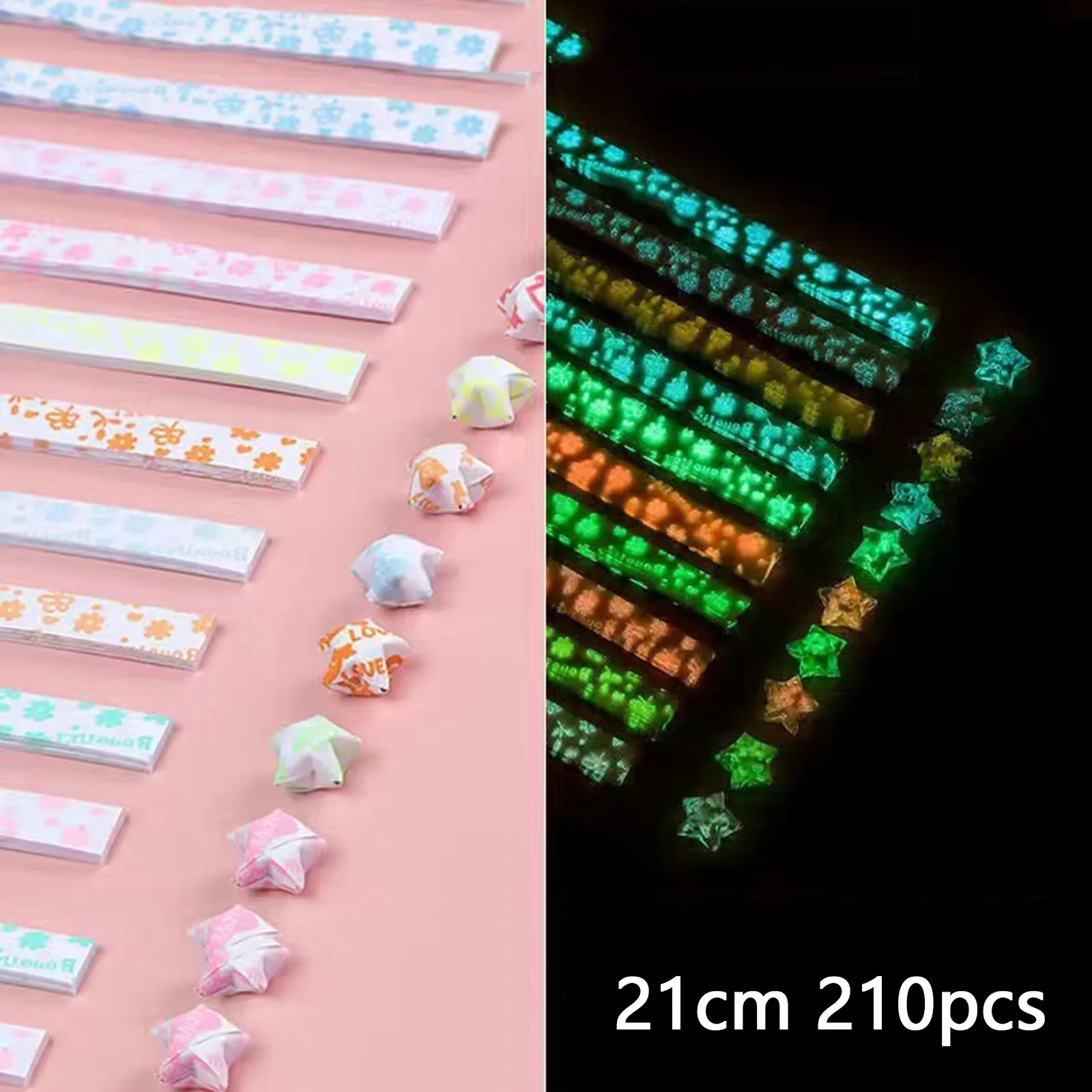 Tiras-de-papel-de-estrellas-de-Origami-luminosas-papel-plegable-de-10 ...