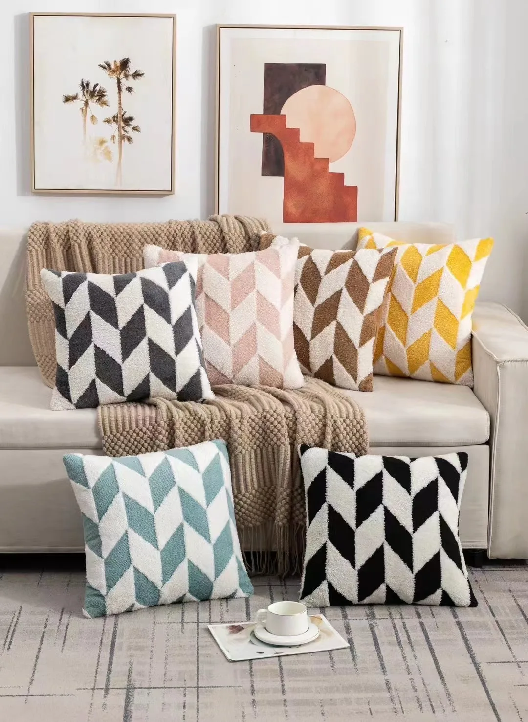 1PCS-Soft-Luxurious-Plush-Pillowcase-without-Core-Living-Room-Sofa ...