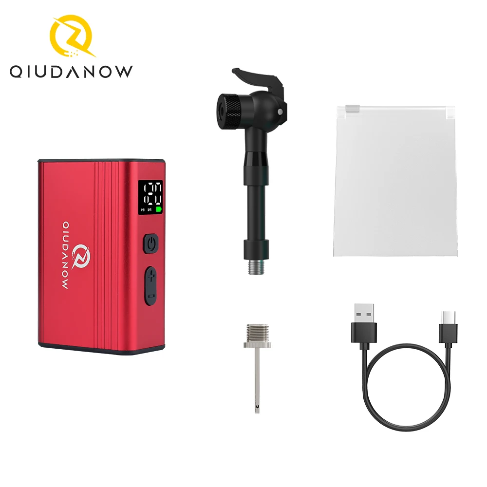 QIUDANOW Digital Tire Inflator-Portable Bicycle Pump 120PSI with Heat ...