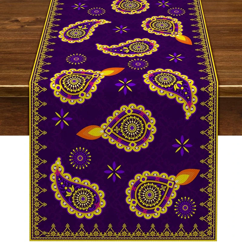 Happy-Diwali-Table-Flag-Linen-Diwali-Party-Decoration-Indian-Diwali ...