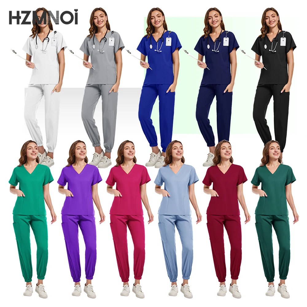 Surgical-Uniforms-Woman-Nursing-Enfermeria-Sets-Top-Pant-Articles ...
