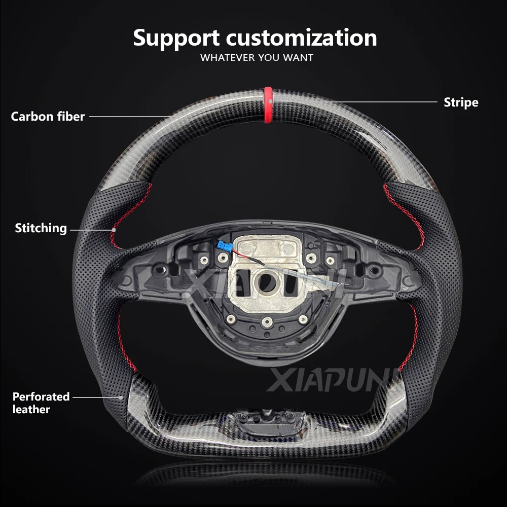 ベンツメルセデスAMG C63 W203 W212 W205 W204 W213 2009-2018モデル用ステアリングホイールカーボン ...