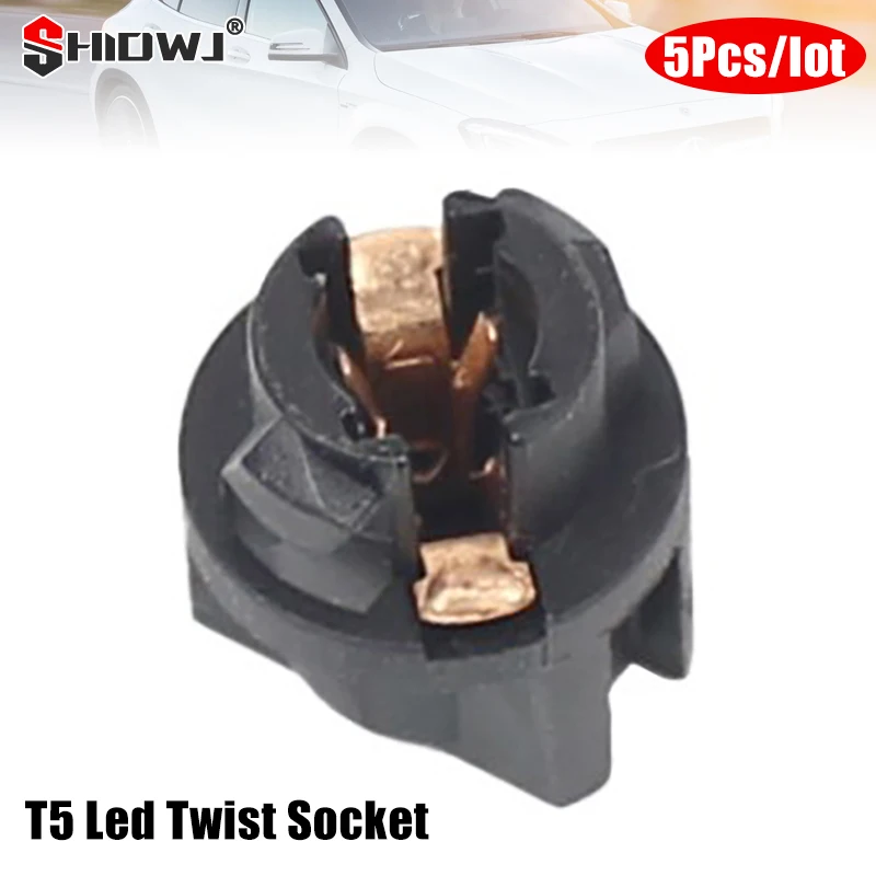 5Pcs-Signal-Lamp-T5-LED-Twist-Socket-Instrument-Panel-Cluster ...