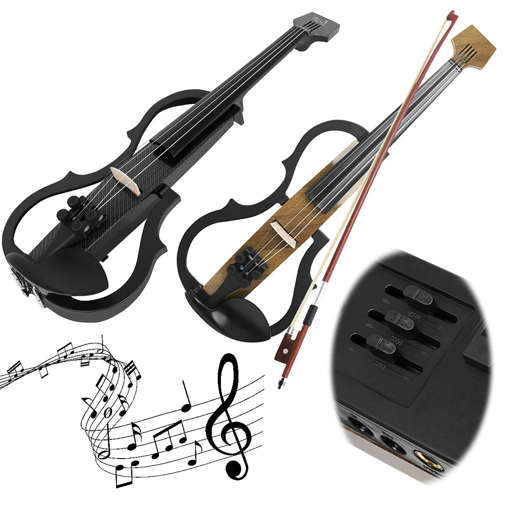 4-4-Violin-Full-Size-Set-Carbon-Fiber-Professional-Silent-Electric ...