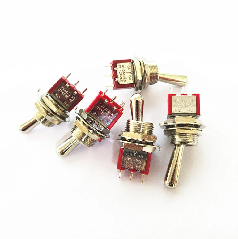 1-5pcs-Red-Mini-3pin-6pin-6mm-2-3-Position-Self-resetting-Toggle ...