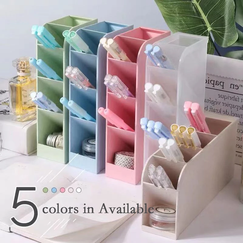 Desktop Stationery Cosmetic Sundries Organizer Oblique Insertion Matte ...