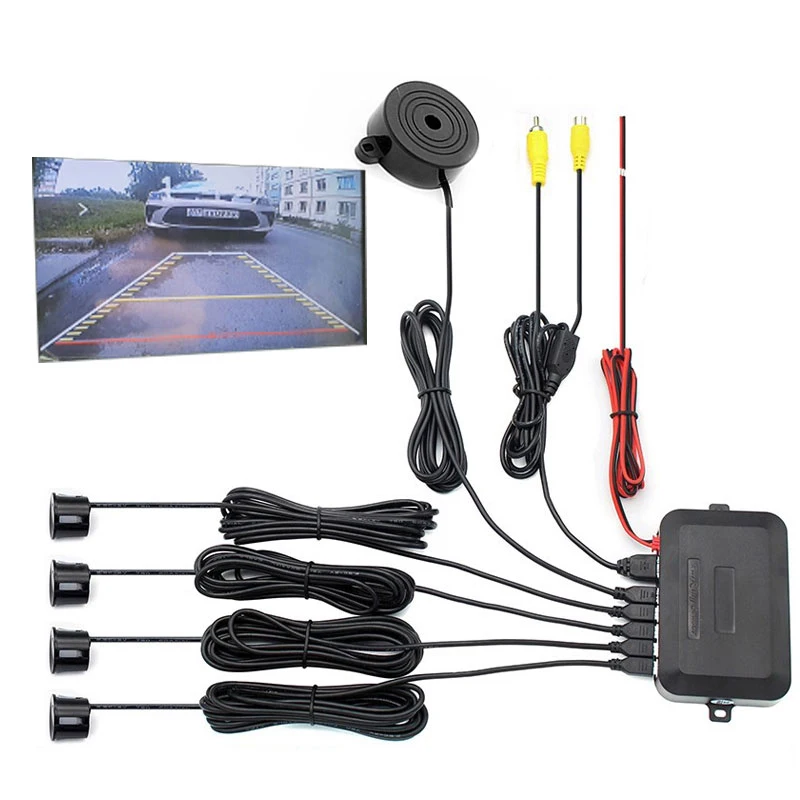 Video Parking Sensor Kit Car Reverse Backup Radar Assistance Auto ...