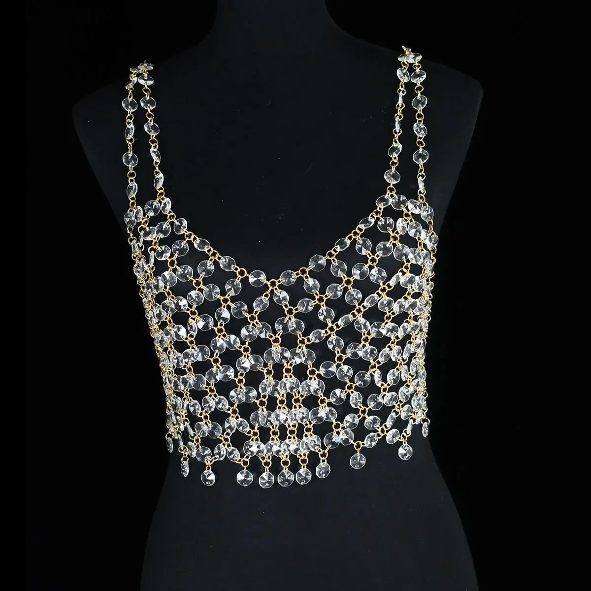 Mulheres-Borla-Strass-Roupa-Interior-Corpo-Cadeia-Top-Suti-De-Cristal ...