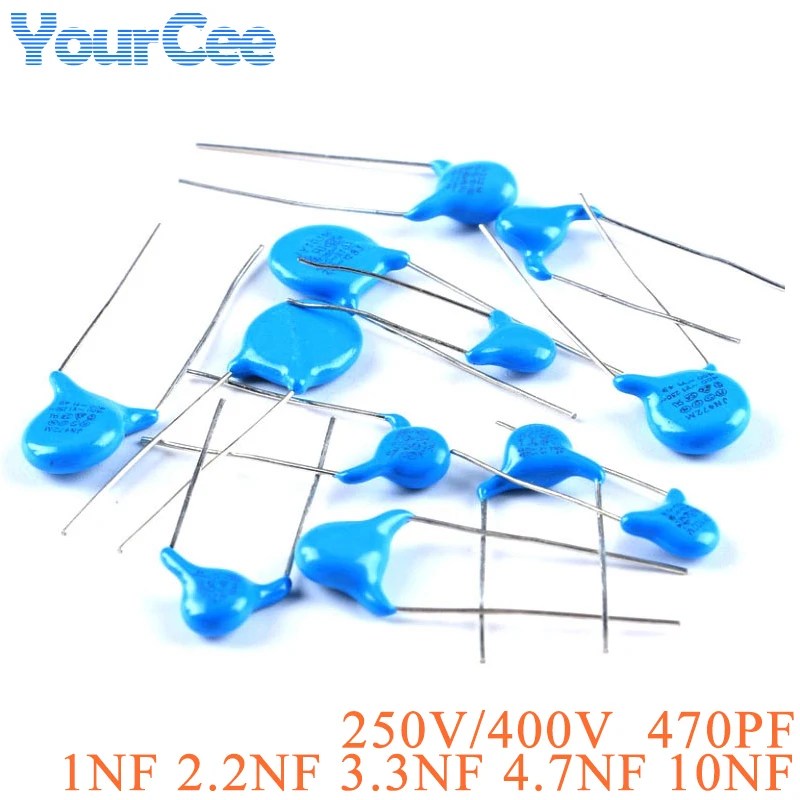 Condensador de seguridad, 250V, 400V, 470PF, 1NF, 2.2NF, 3.3NF, 4.7NF ...
