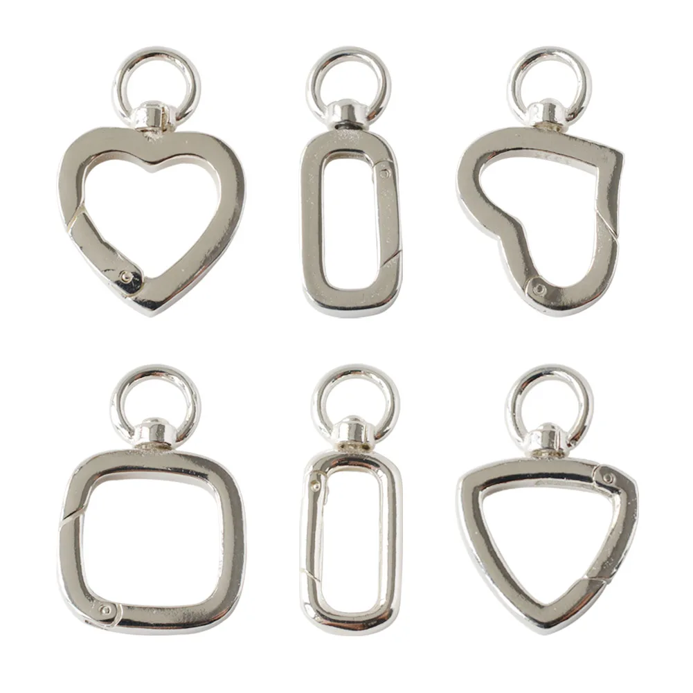 Solid 925 Sterling Silver Clasp,Spring Press Open Hook with Swivel End ...