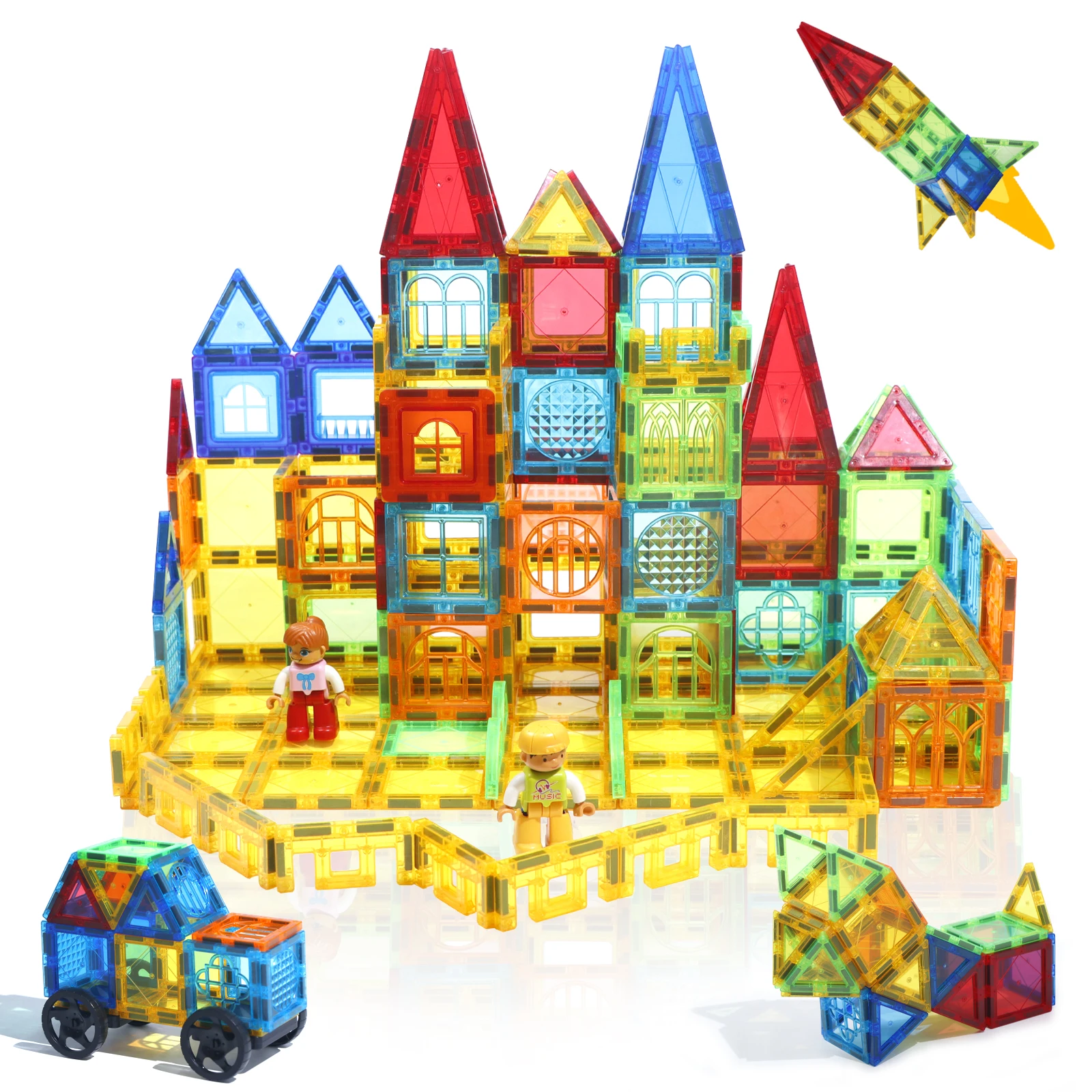 Magnetic-Construction-Set-Model-Building-Toy-DIY-Magnetic-Blocks-Tiles ...