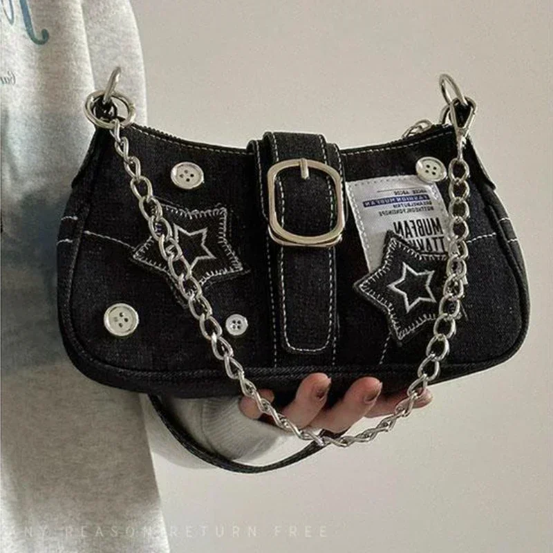 Y2k Fashion Women's Handbags Stars Pattern Cool Girls Underarm Bag ...