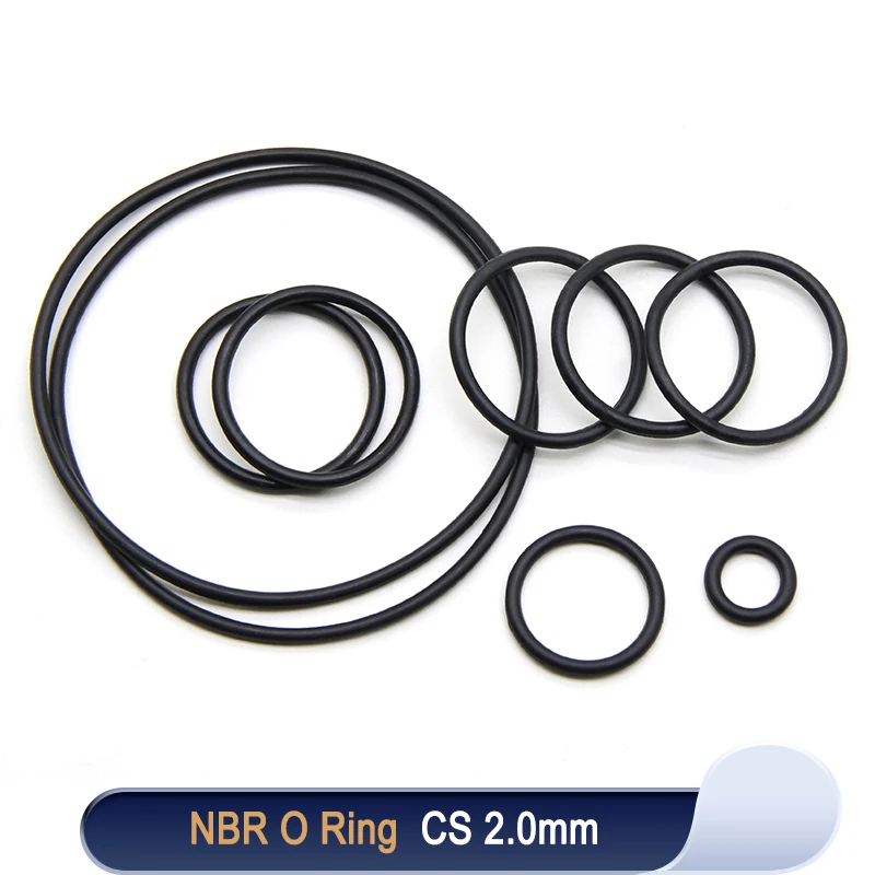 10-50pcs-NBR-O-Ring-Nitrile-Rubber-Gasket-Thickness-CS-2mm-OD-5-150mm ...
