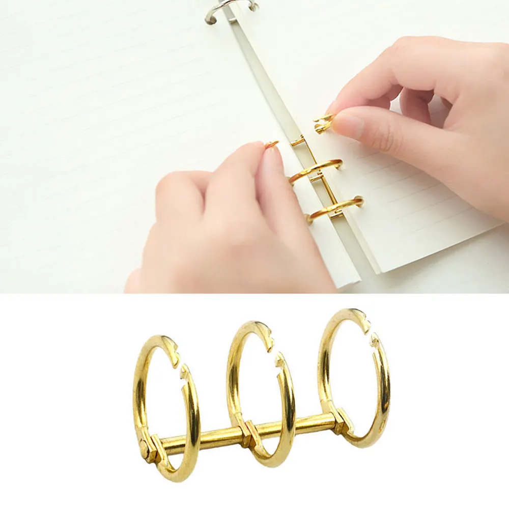 Metal-Plated-Loose-Leaf-Book-Binder-Hinged-Ring-Binding-Rings-Nickel ...