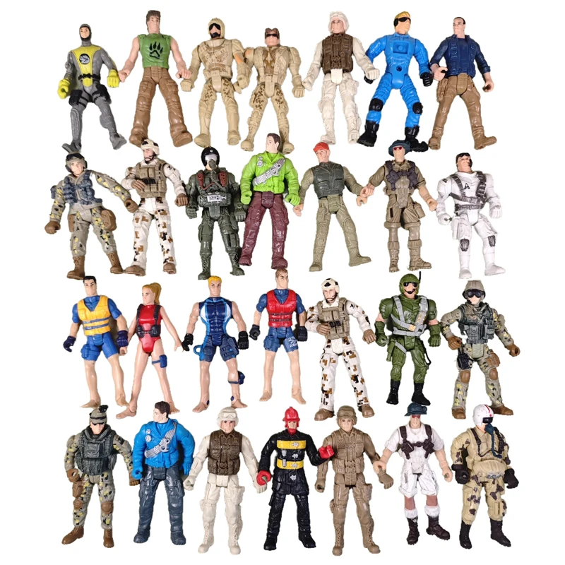 3-75-Soldier-Farmer-Worker-Military-Police-Action-Figure-Rare-Limited ...