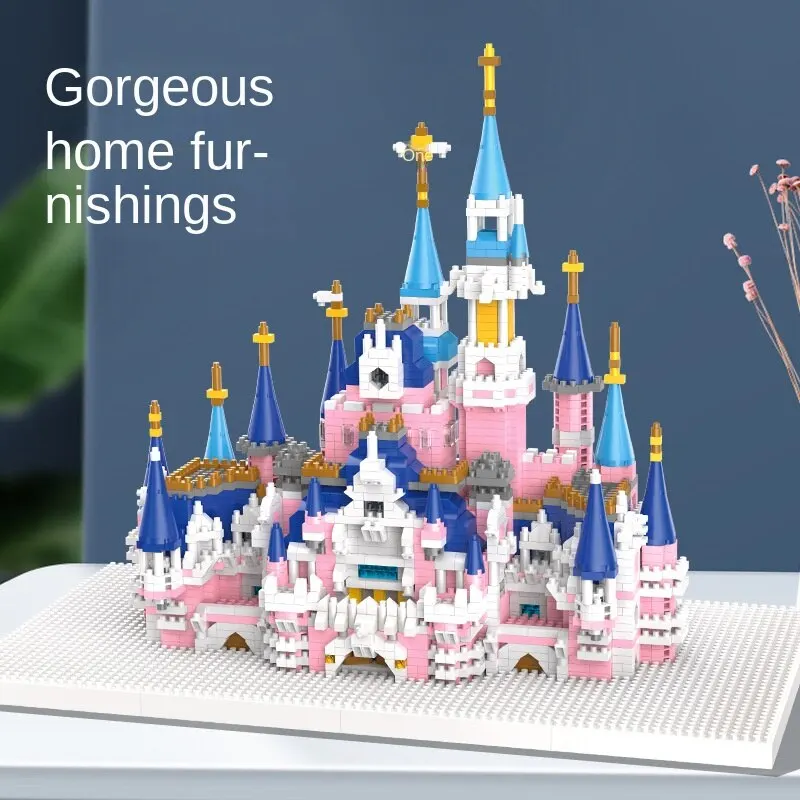Micrograin Building Blocks Large Pink Fantasy Castle Princess Girls ...