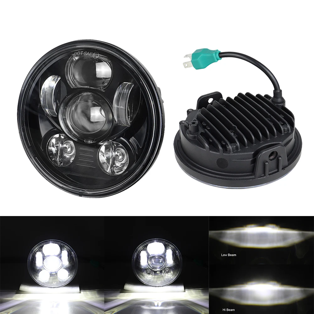 5.75 Inch Led Headlight 45W 5-3/4" Round Headlight for Honda VT1300 ...