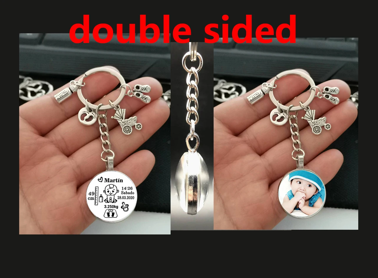Diy Baby Keychain Name Newborn Date Of Birth Weight Height ...