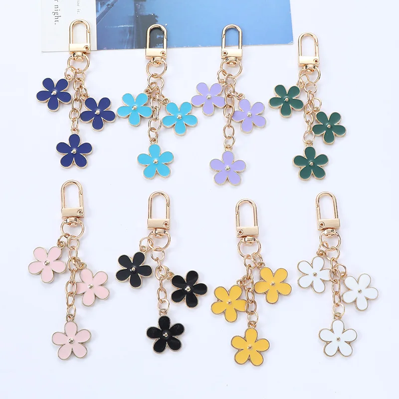 Fashion-Small-Fresh-Color-Enamle-Flower-Keychian-for-Women-Girls-Sweet ...