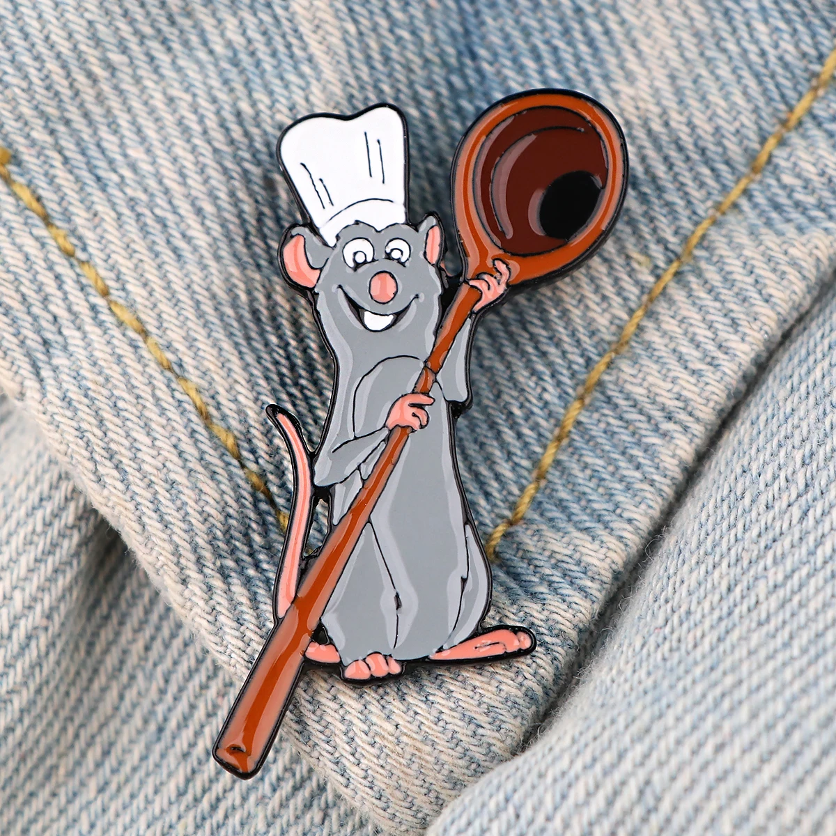 YQ1081 Disney Ratatouille Enamel Pin Rat Animals Brooch Cartoon Icons ...