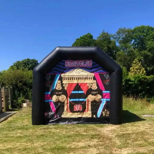 13/18/20/26FT Disco Black House Cube Blow Up Tent Inflatable Nightclub ...