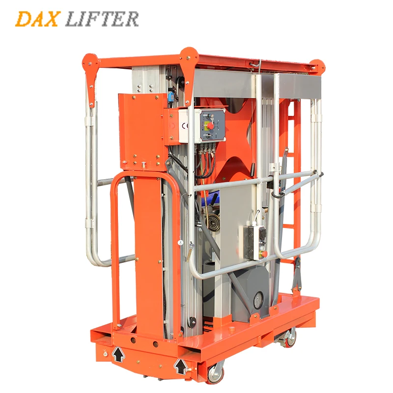 Aluminum-Alloy-Aerial-Work-Platform-Double-Masts-Vertical-Man-Lift-for ...