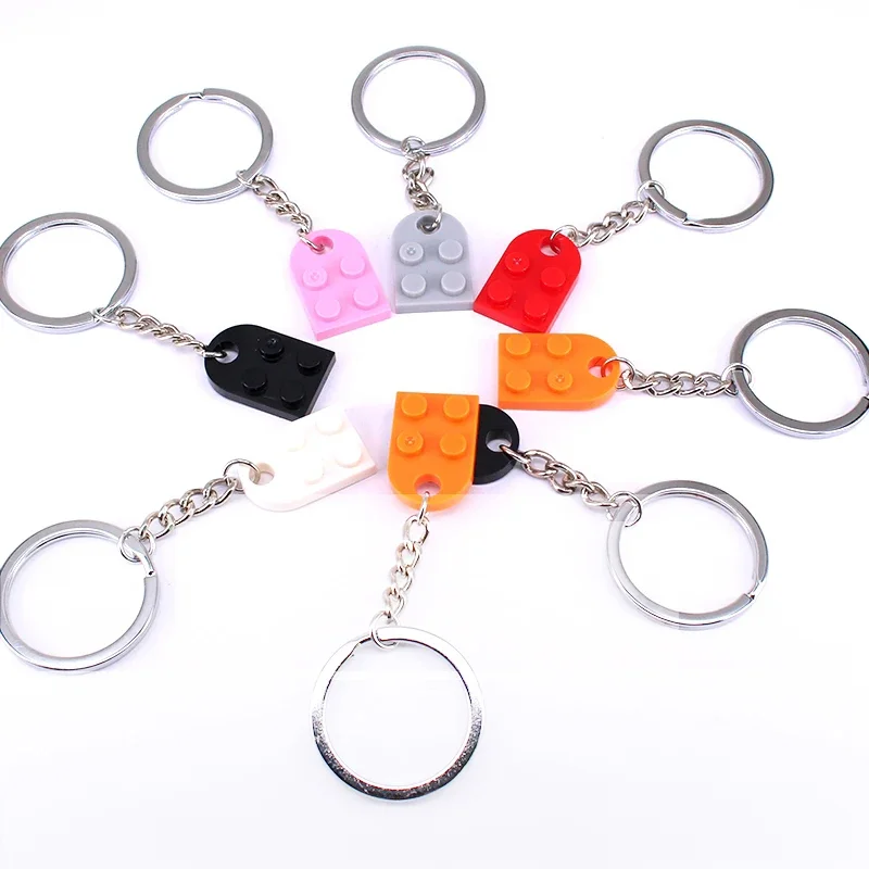 2Pcs-Cute-Love-Heart-Brick-Keychain-for-Couples-Friendship-Women-Men ...