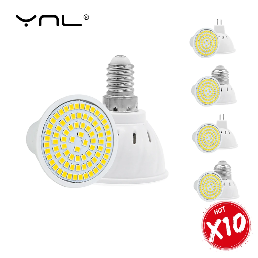 Bombilla-de-foco-LED-GU10-E27-E14-foco-de-48-60-80led-220V-GU-10 ...